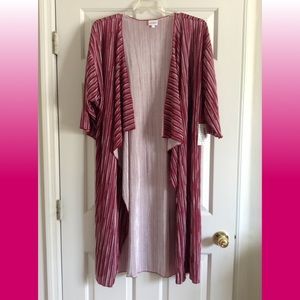 LuLaRoe | Jackets & Coats | Nwt Lularoe L Red White Vertical Stripe ...